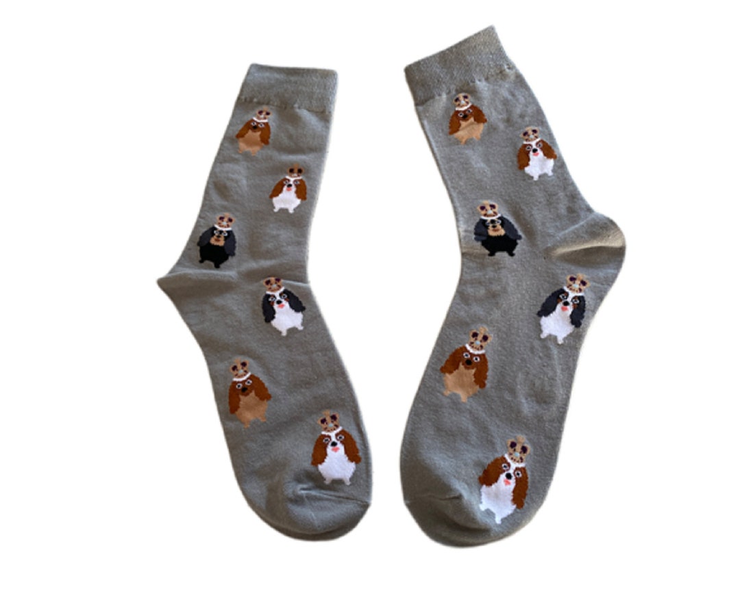 Cavalier King Charles Spaniel Socks Unisex One Size Fit UK Size 5 11,EU ...