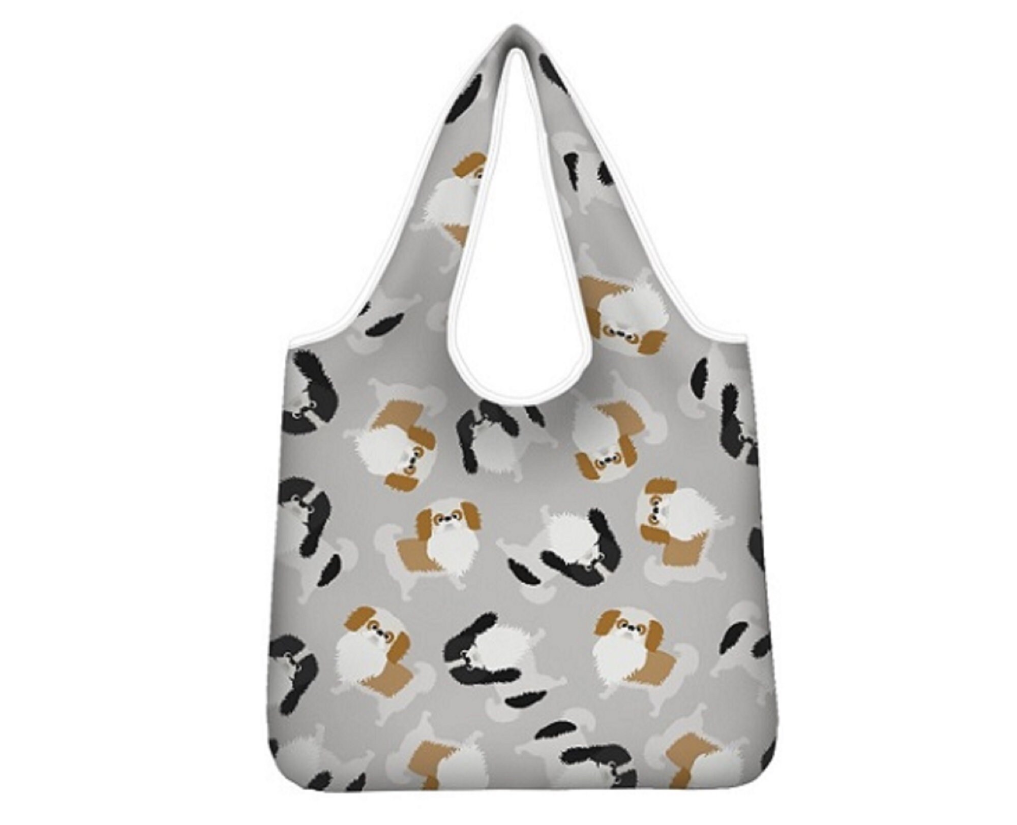 Japanese Chin Shopping Bag Foldable Washable Bag Fun Chin - Etsy