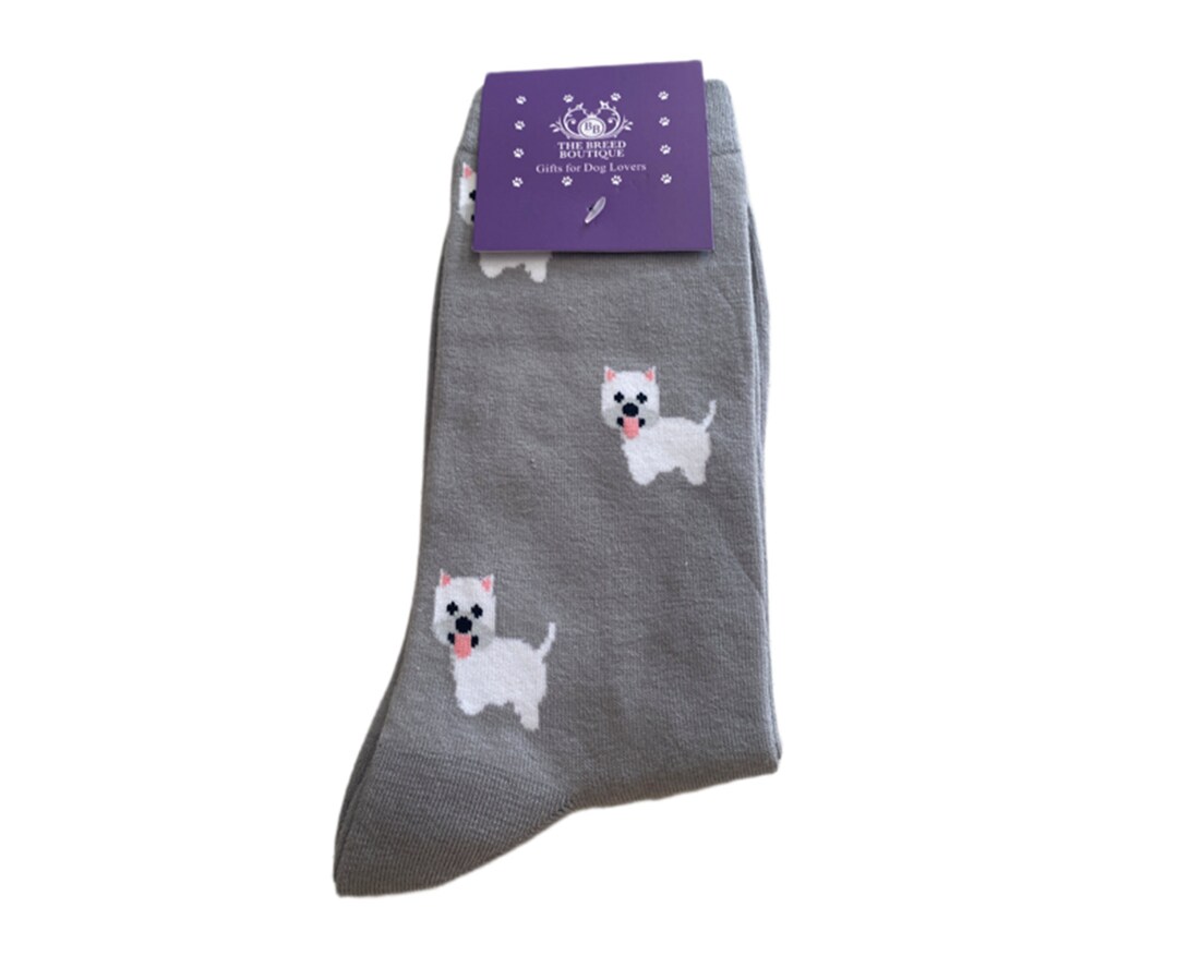 West Highland Terrier Socks Plain Westie Design or Westie Christmas Hat ...