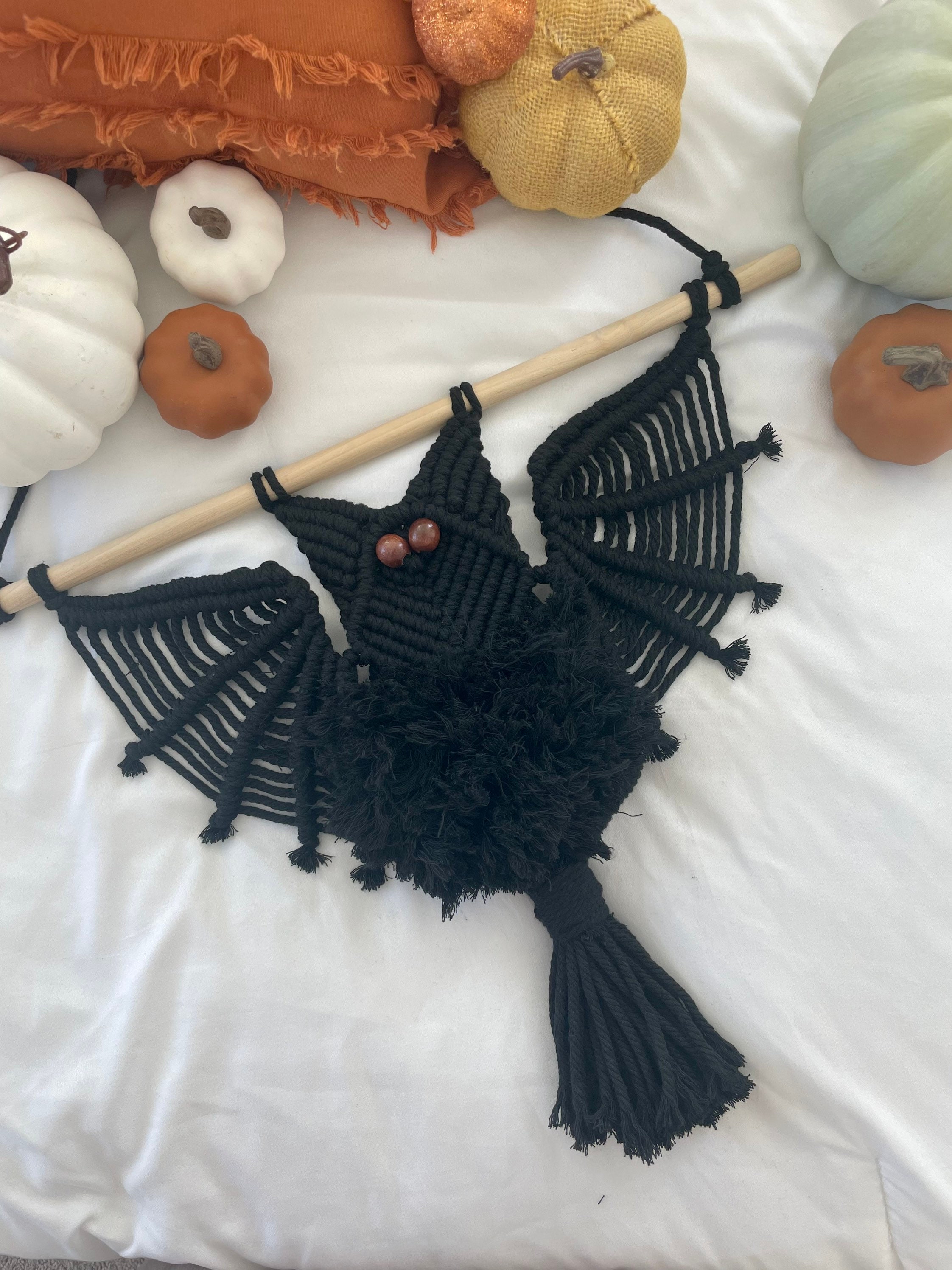 Bat Macrame. Halloween Macrame. Boho Halloween. Bat Decor - Etsy