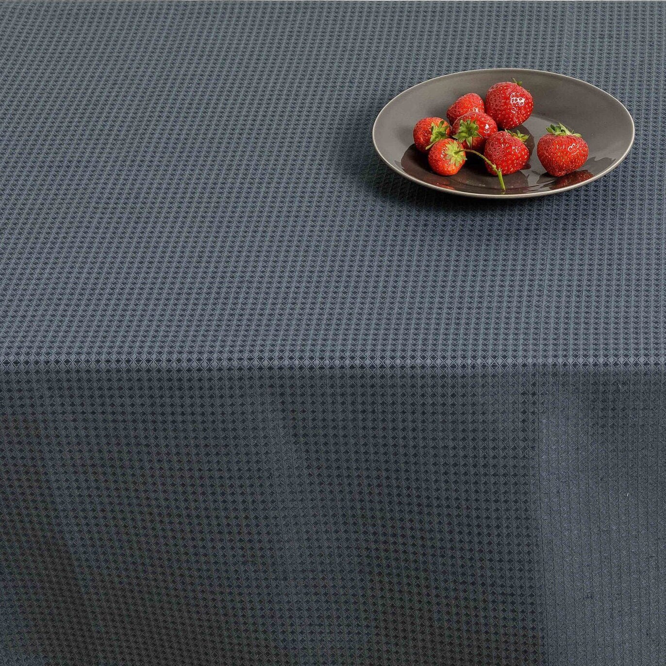 Handmade Gray Tablecloth, Gray Linen Jacquard Tablecloth, Table Linens ...