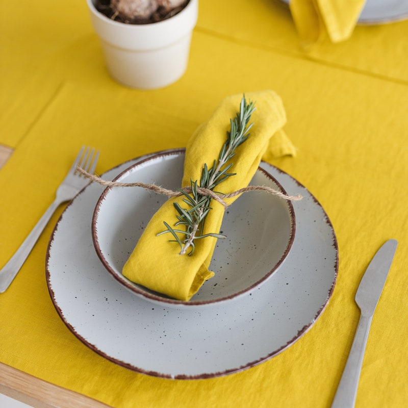 Chartreuse Napkins - Etsy