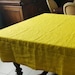 Individual Order Yellow Linen Tablecloth: Softened Chartreuse Round ...