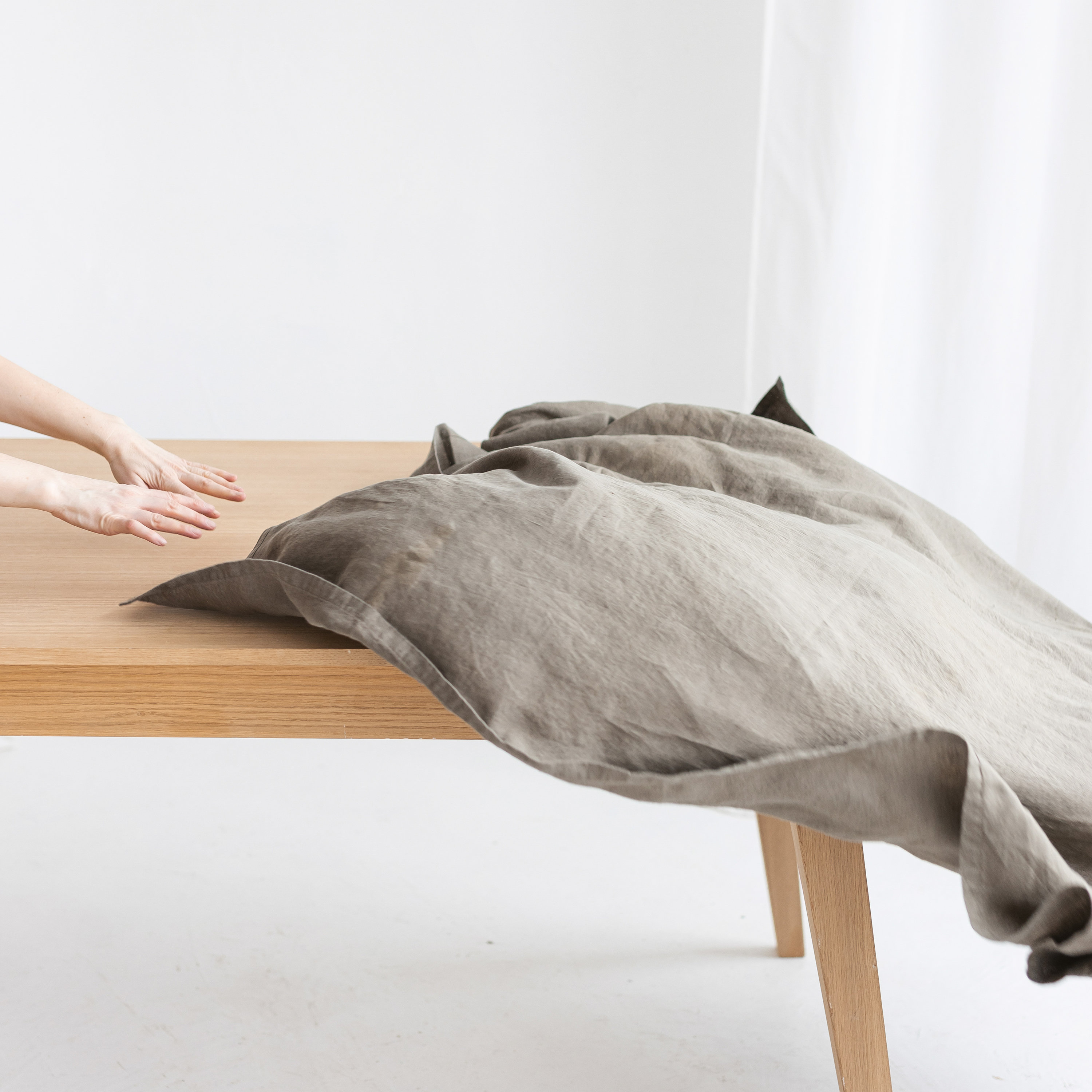 Natural Linen Tablecloth Soft, Gray Linen Tablecloth Washed ...