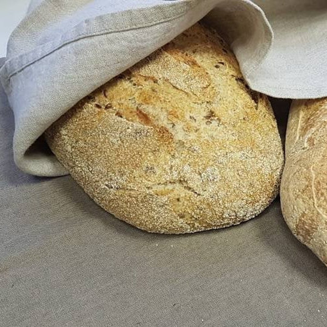 Linen Cover for Bread Basket, Linen Wrapping Cloth, Natural Linen Cover ...