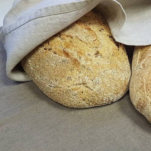 Linen Cover for Bread Basket, Linen Wrapping Cloth, Natural Linen Cover ...