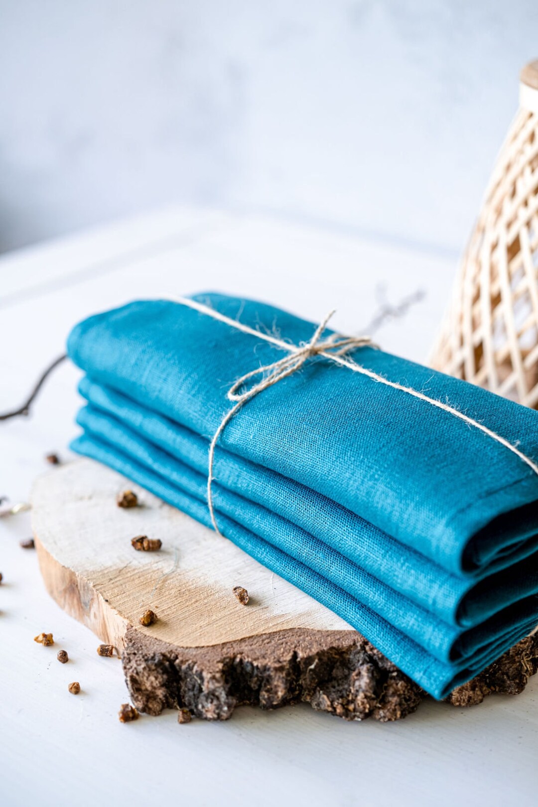 Ocean Blue Linen Placemats Set of 2 or 4 From Organic Linen - Etsy