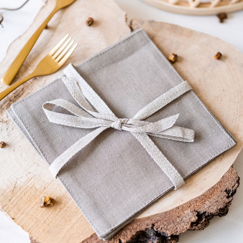 Linen Coasters - Etsy