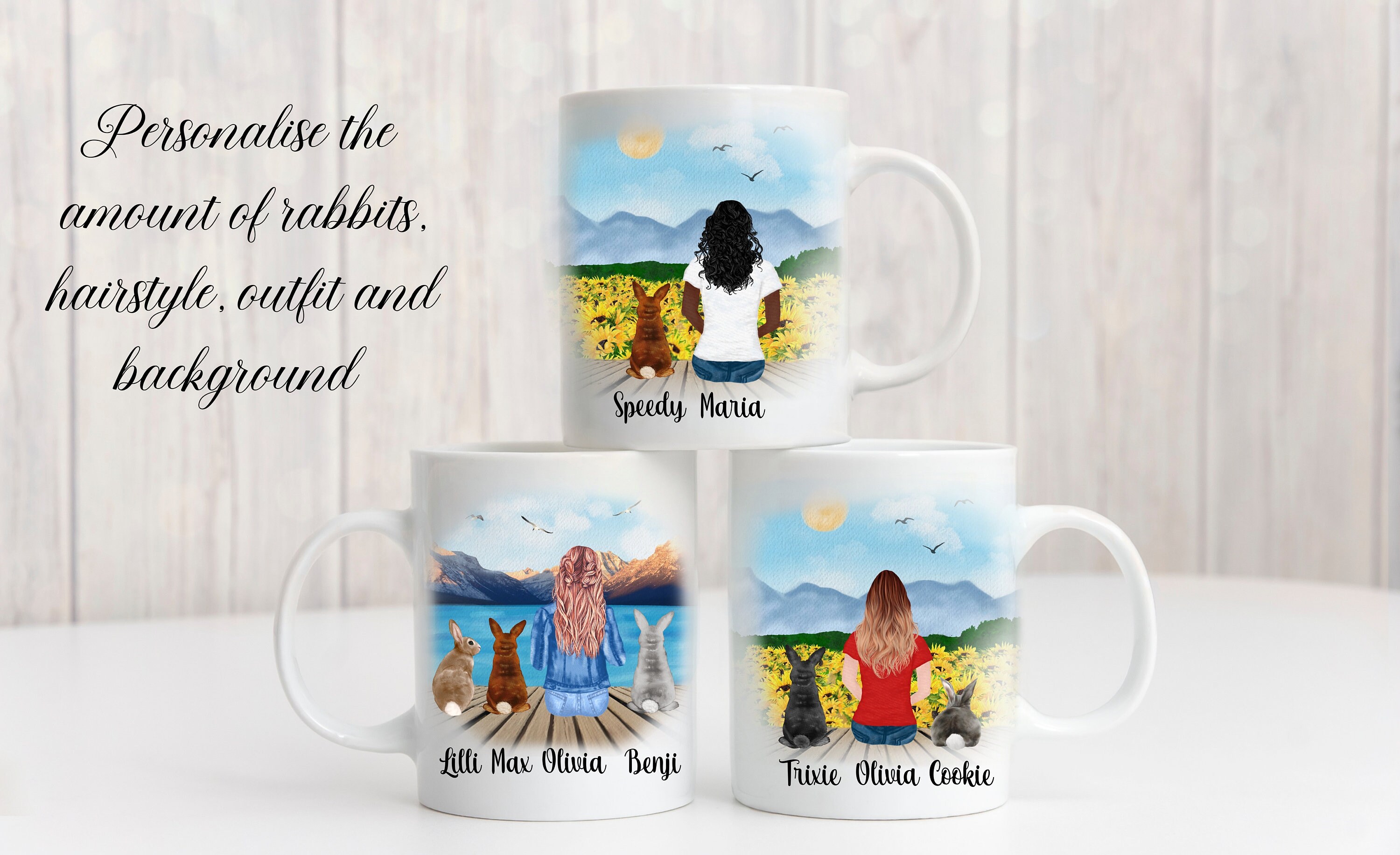 Personalised Rabbit Mugs for a Funny and Unique 21st Birthday - Etsy UK