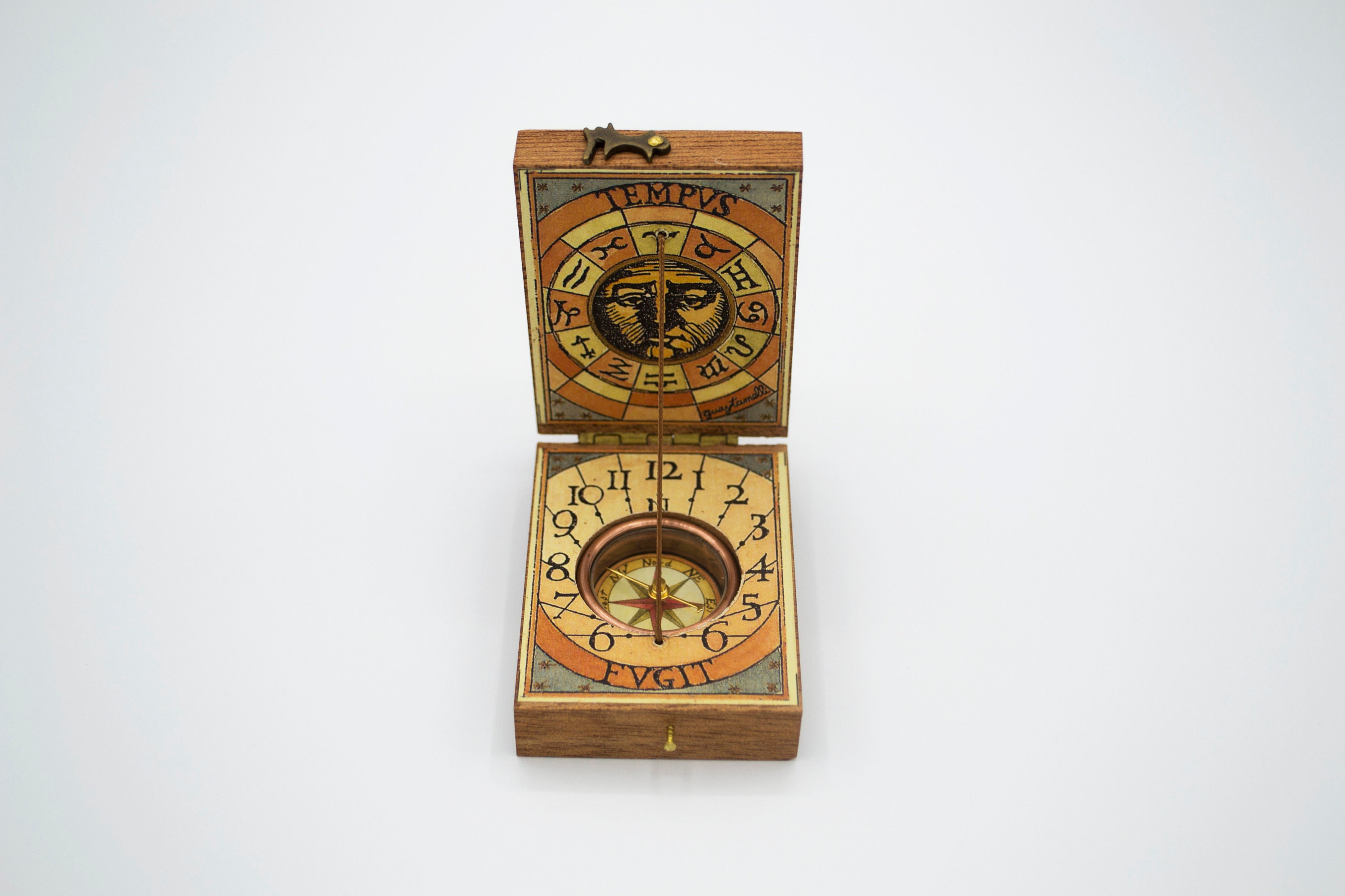 Diptych Sundial, meridiana orologio solare riproduzione artigianale ...