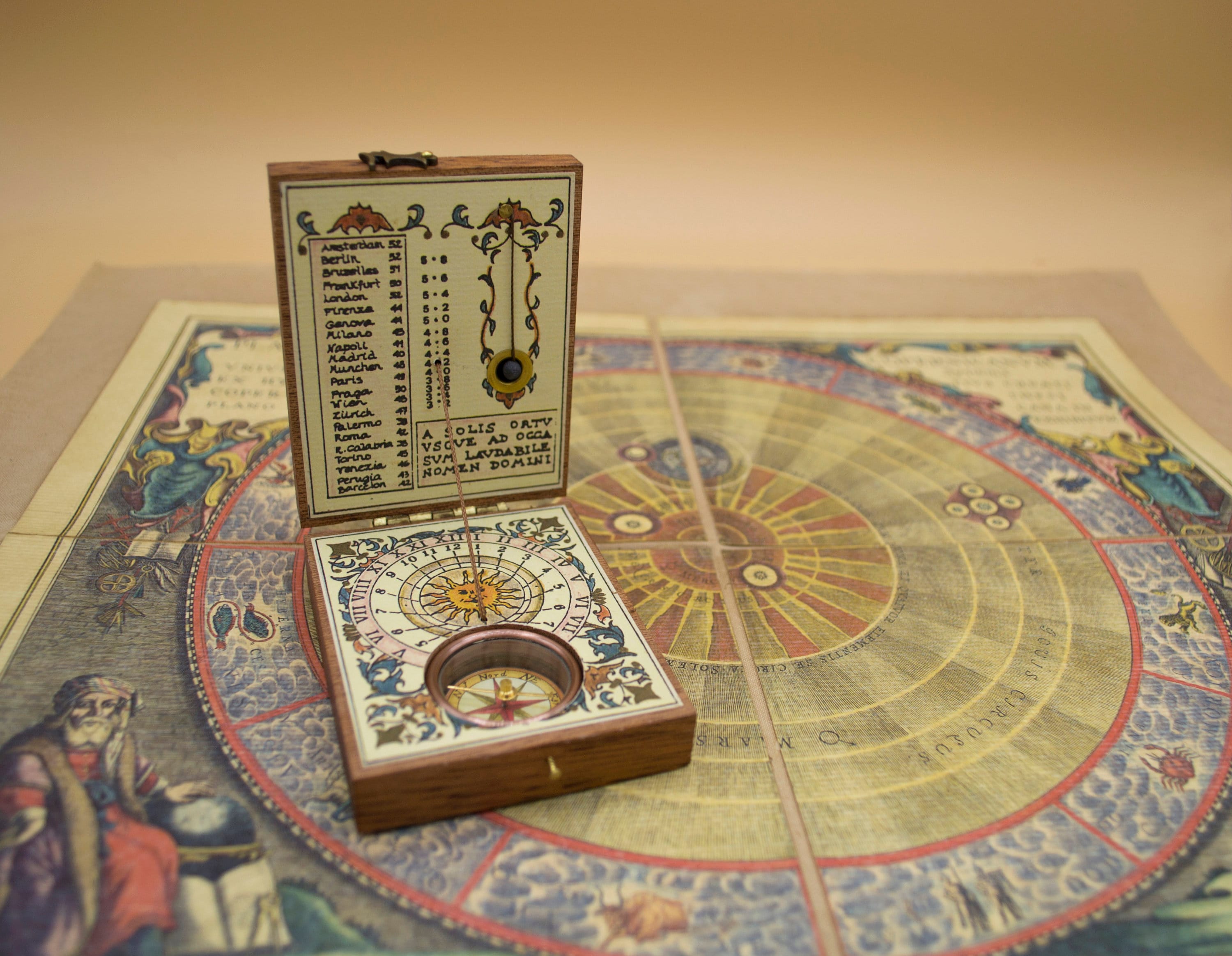 Sundial Diptych, Sundial, Solar Watch Handmade Reproduction Gnomonics ...