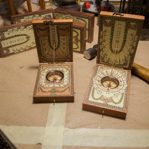 Sundial Diptych, Solar Watch, Sundial, Nuremberg Diptych Handmade ...