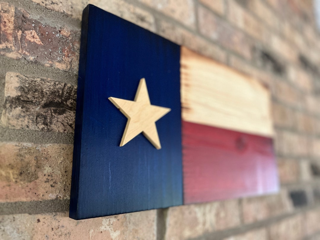 A Handmade Rustic Wooden Texas Flag Made From Solid Wood and Hand ...