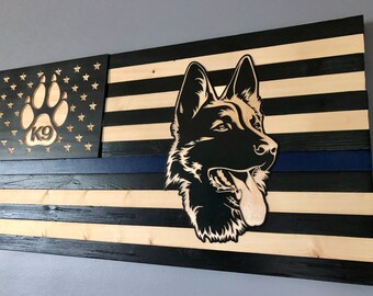 Thin Blue Line American Flag, K9 Thin Blue Line, Blue Line, Leo, Police ...