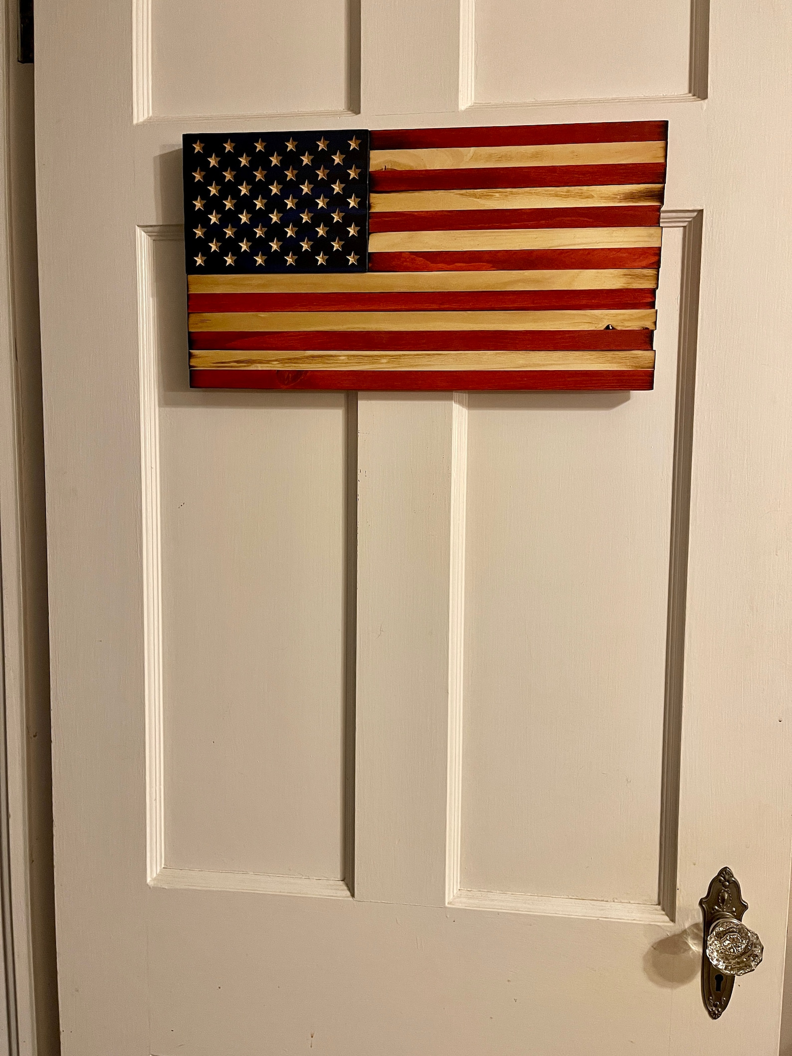 Small Handmade Rustic American Wooden Flag - Etsy