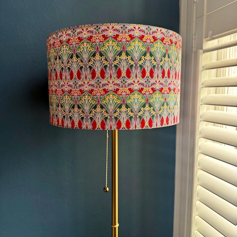 Lampshade Liberty Green - Etsy UK