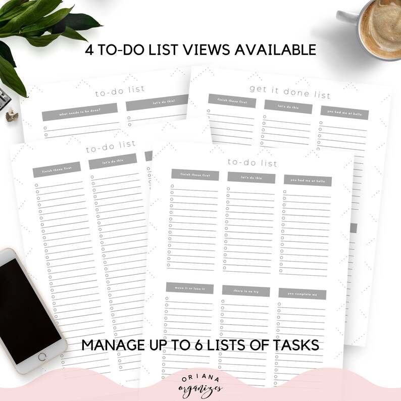 Minimalist Daily Task List Printable To-Do List Blank Task | Etsy