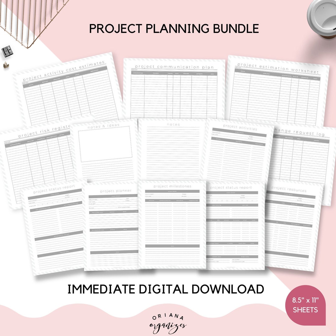 Work From Home Kit, Project Planner Printable, Project Planner ...