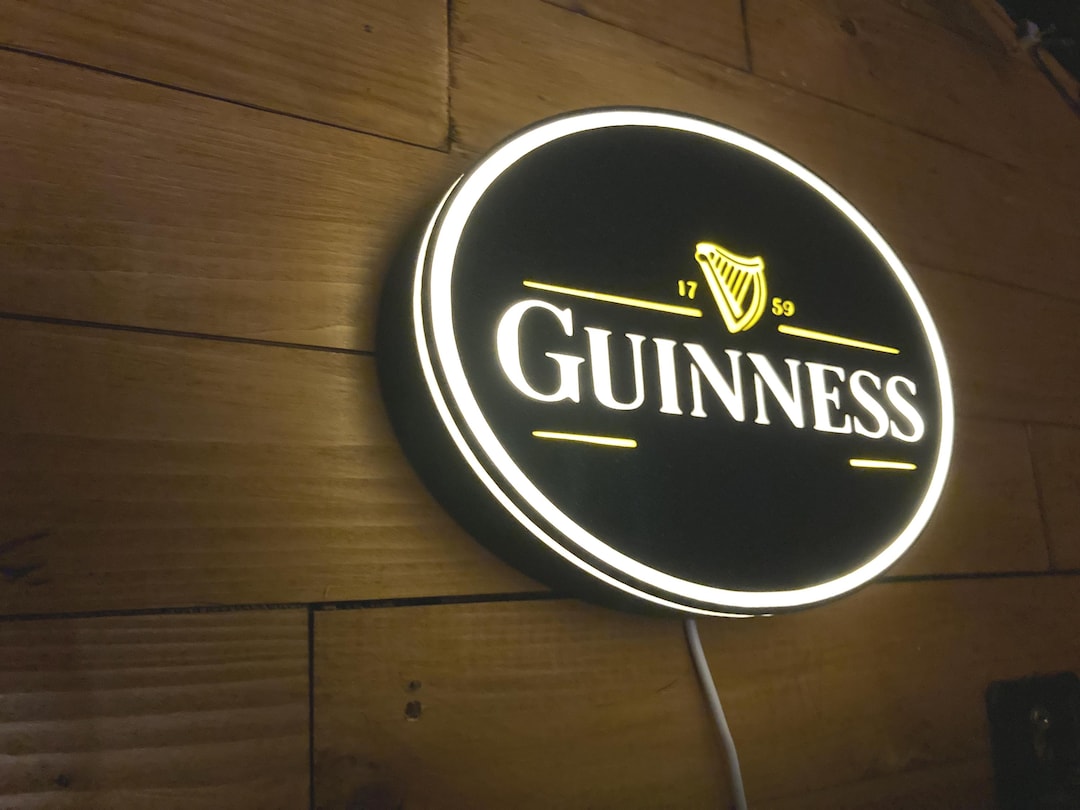 Guinness 1759 LED Lightbox, Home Bar Decor - Etsy