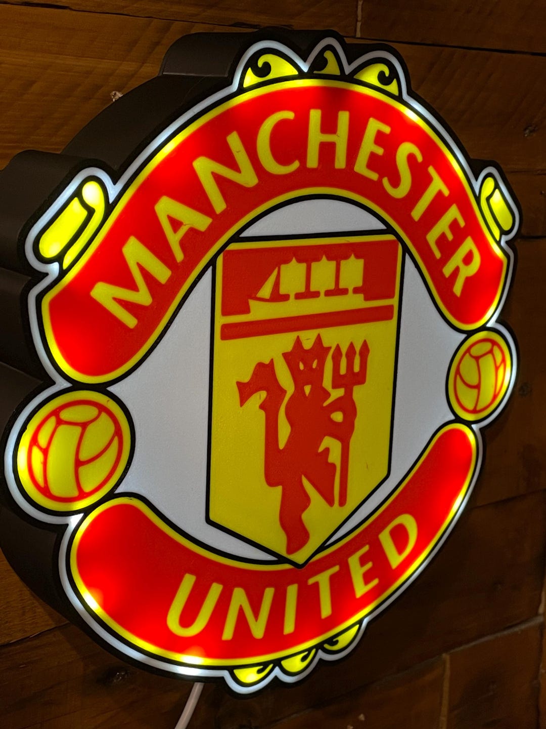 Manchester United LED Lightbox, Football Fan Wall Decor - Etsy