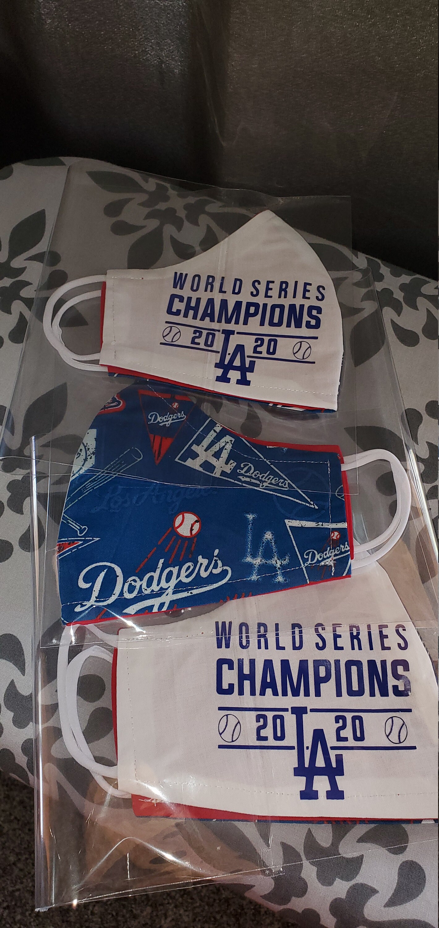 Limited Edition Dodgers World Series Championship Face Mask | Etsy