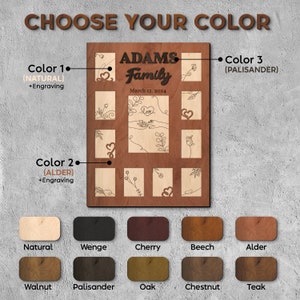 Custom Wedding Photo Frame, Wedding Photo Collage, Engraved Wedding ...