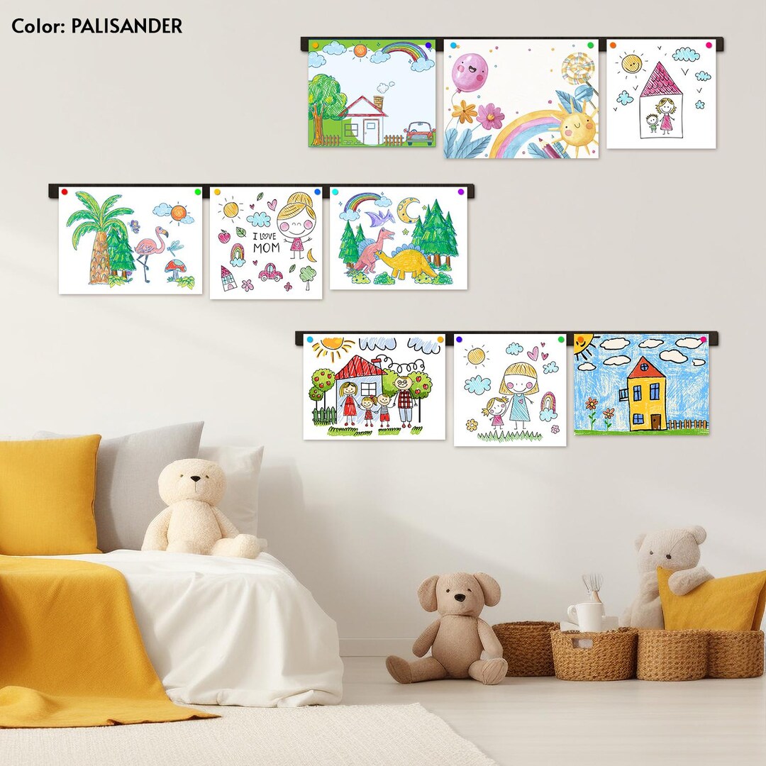 Kids Artwork Display, Kids Art Display Hanging, Kids Art Wall Hanging ...