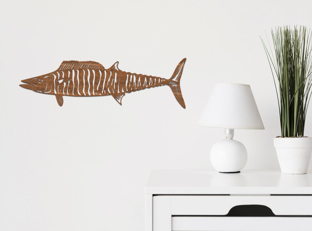 Carved Fish Home Decor Sign,large Fish Wall Art Sign,wooden Fish Sign ...