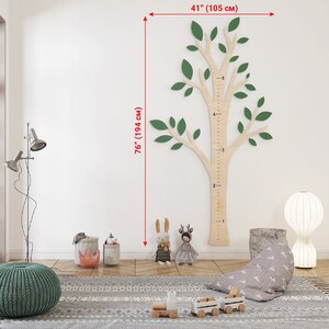 Tree Growth Chart for Kids, Height Chart for Kids Wooden, Growth Chart ...