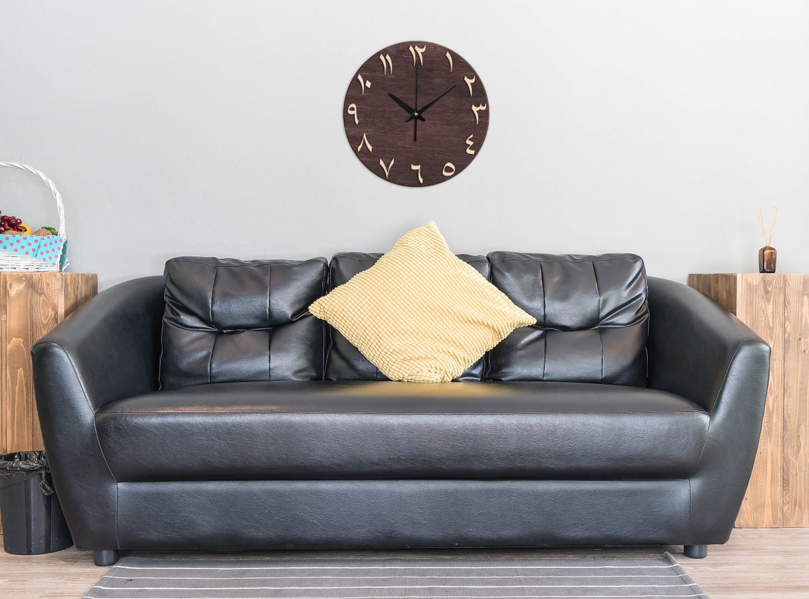 Arabic Wall Clockarabic Clockwood Wall Clockmodern Wall - Etsy