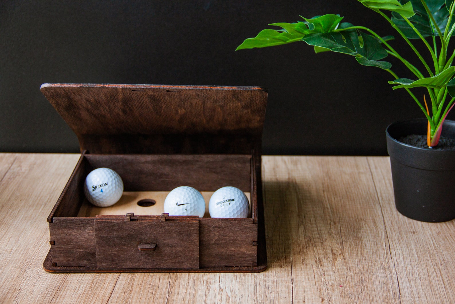 Golf Ball Boxpersonalized Golf Ball Boxwood Golf Ball | Etsy
