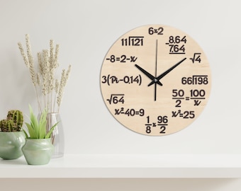 Mathematics Wall Clock - Etsy