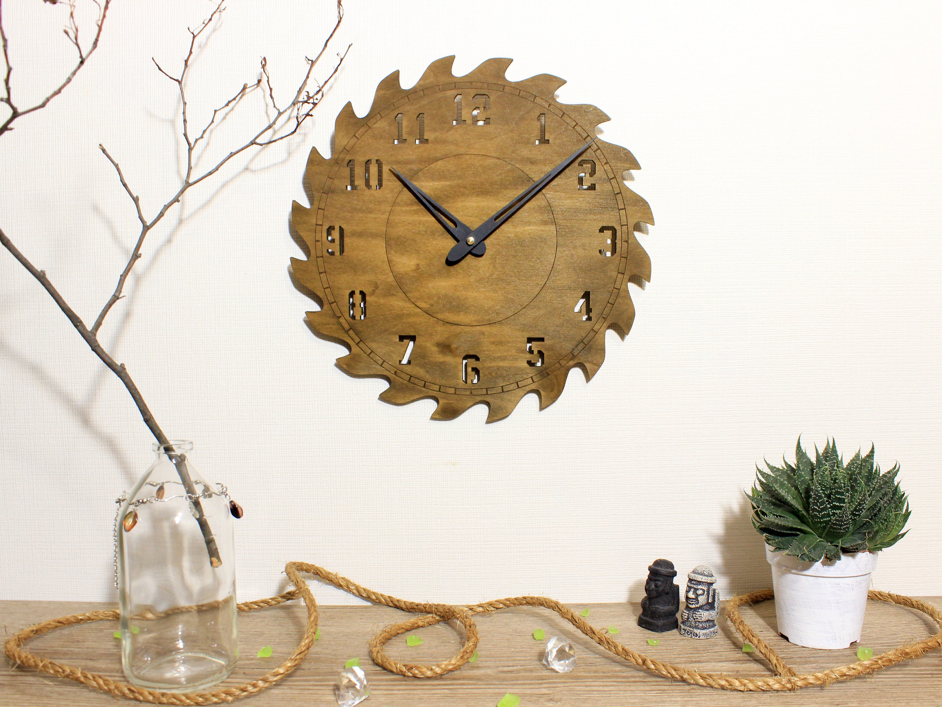 Circular Saw Blade Clockwooden Modern Wall Clocksawblade - Etsy