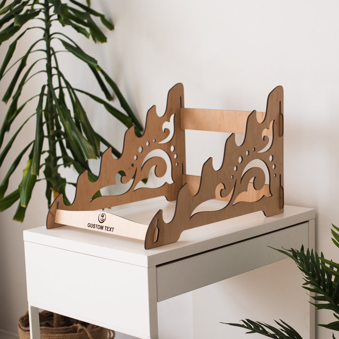 Personalized Katana Stand, Wooden Katana Holder, Samurai Sword Holder ...