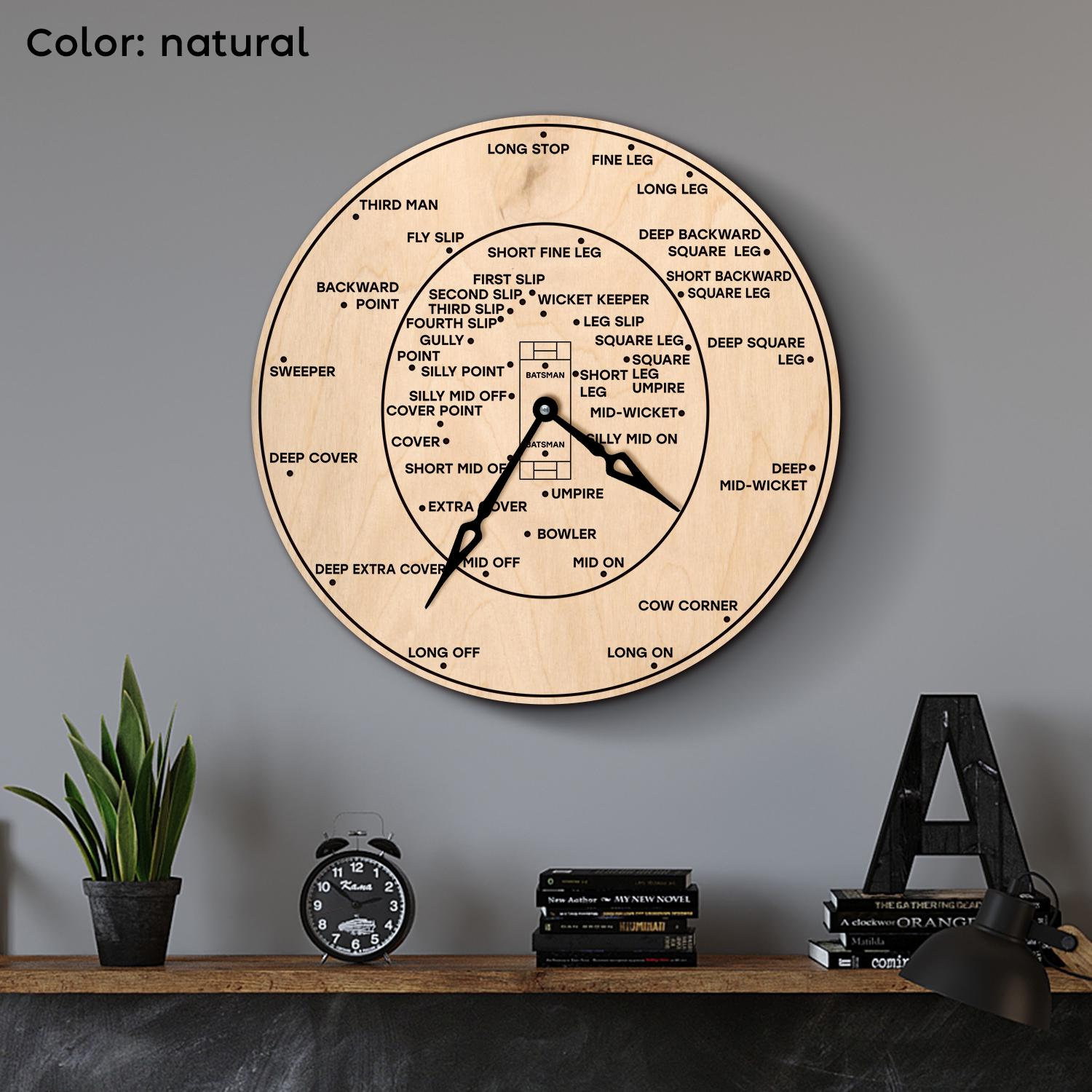 Cricket Fielding Clock, Cricket Wall Clock, Cricket Wall Art, Cricket ...