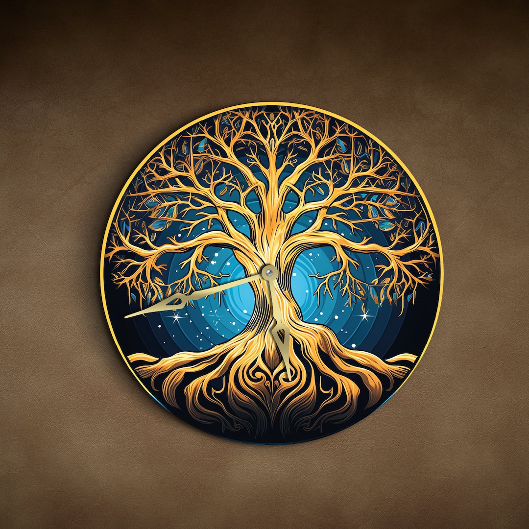 Tree of Life Wall Clock, Celtic Tree Clock, Modern Wall Clock Unique ...