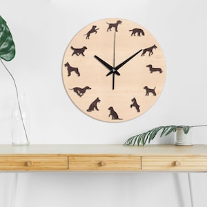 Dog Wall Clock,dog Clocks for Wall,dog Wall Decor,pet Clock,wood Wall ...