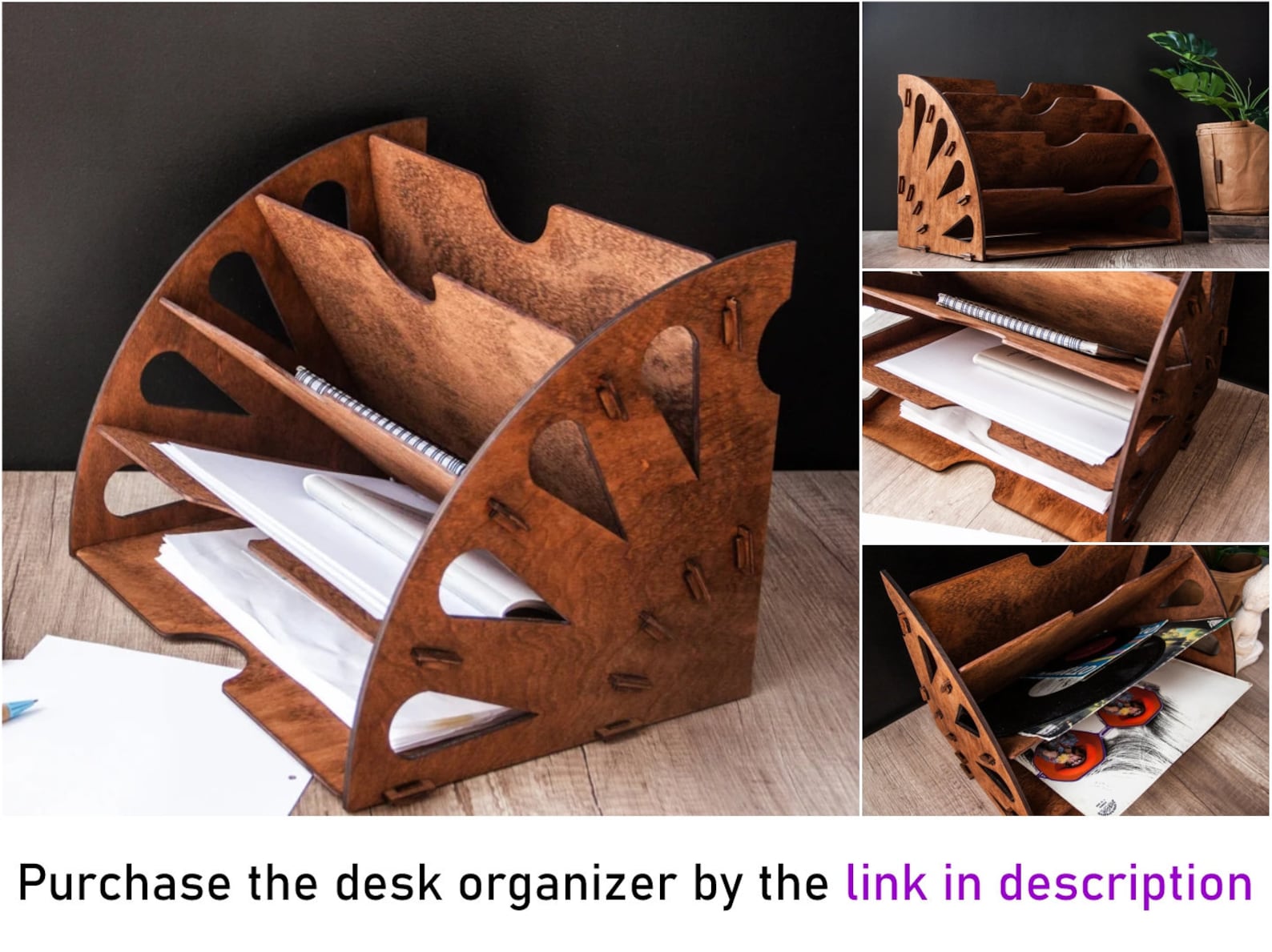 Desk Organizer Woodoffice Desk Organizerwooden Display - Etsy