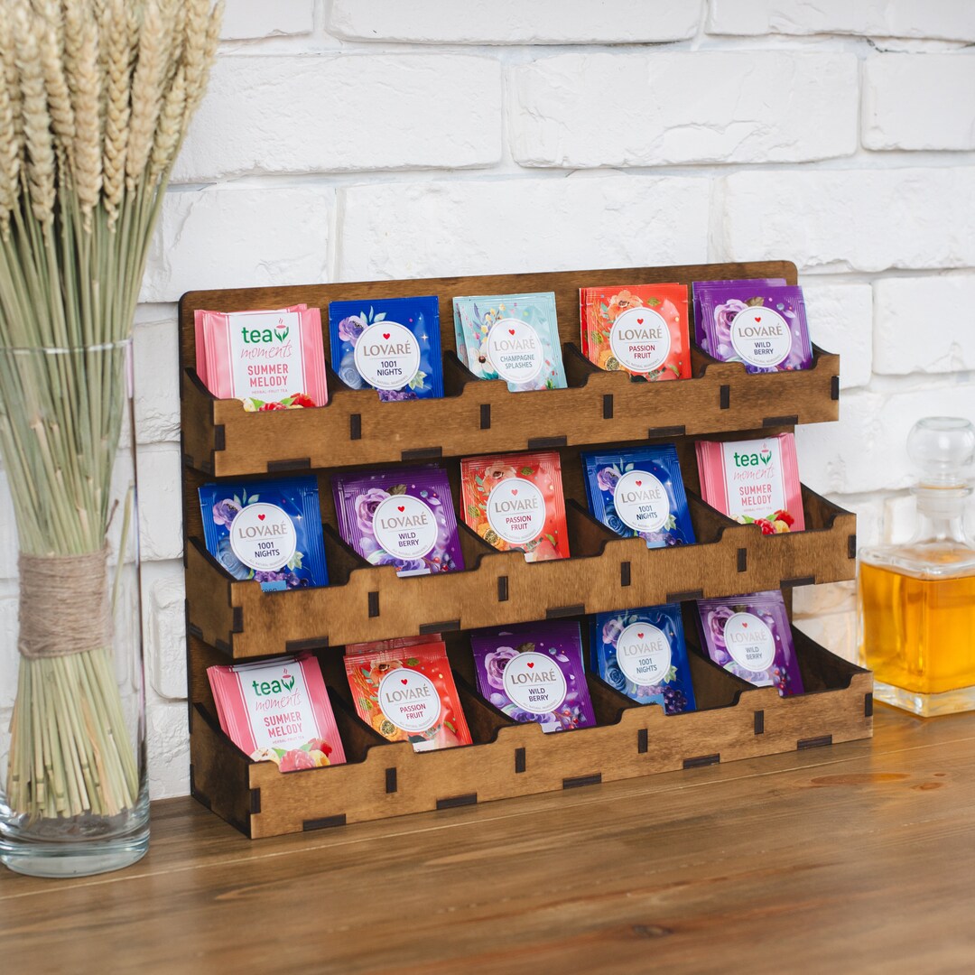 Tea Bag Organizer for Wall, Tea Bag Holder, Tea Bag Display, Tea Bags ...