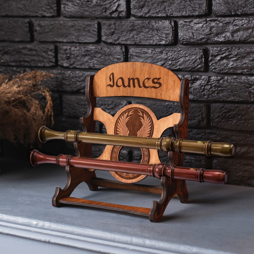 Flute Stand Personalized, Flute Holder Wood, Flute Display Stand, Flute ...