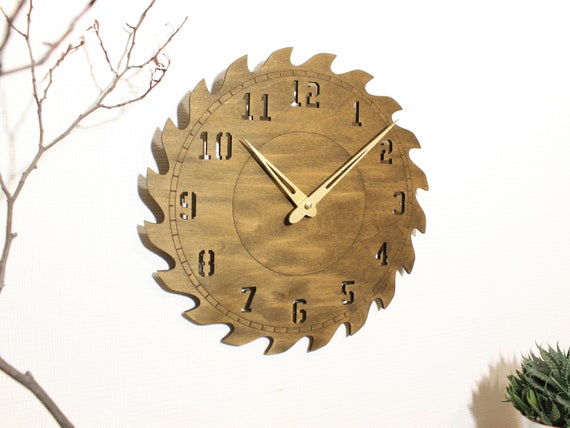 Circular Saw Blade Clockwooden Modern Wall Clocksawblade - Etsy