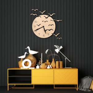 Wall Clock Bird, Animal Wall Clock, Nature Wall Clock, Wood Wall Clock ...