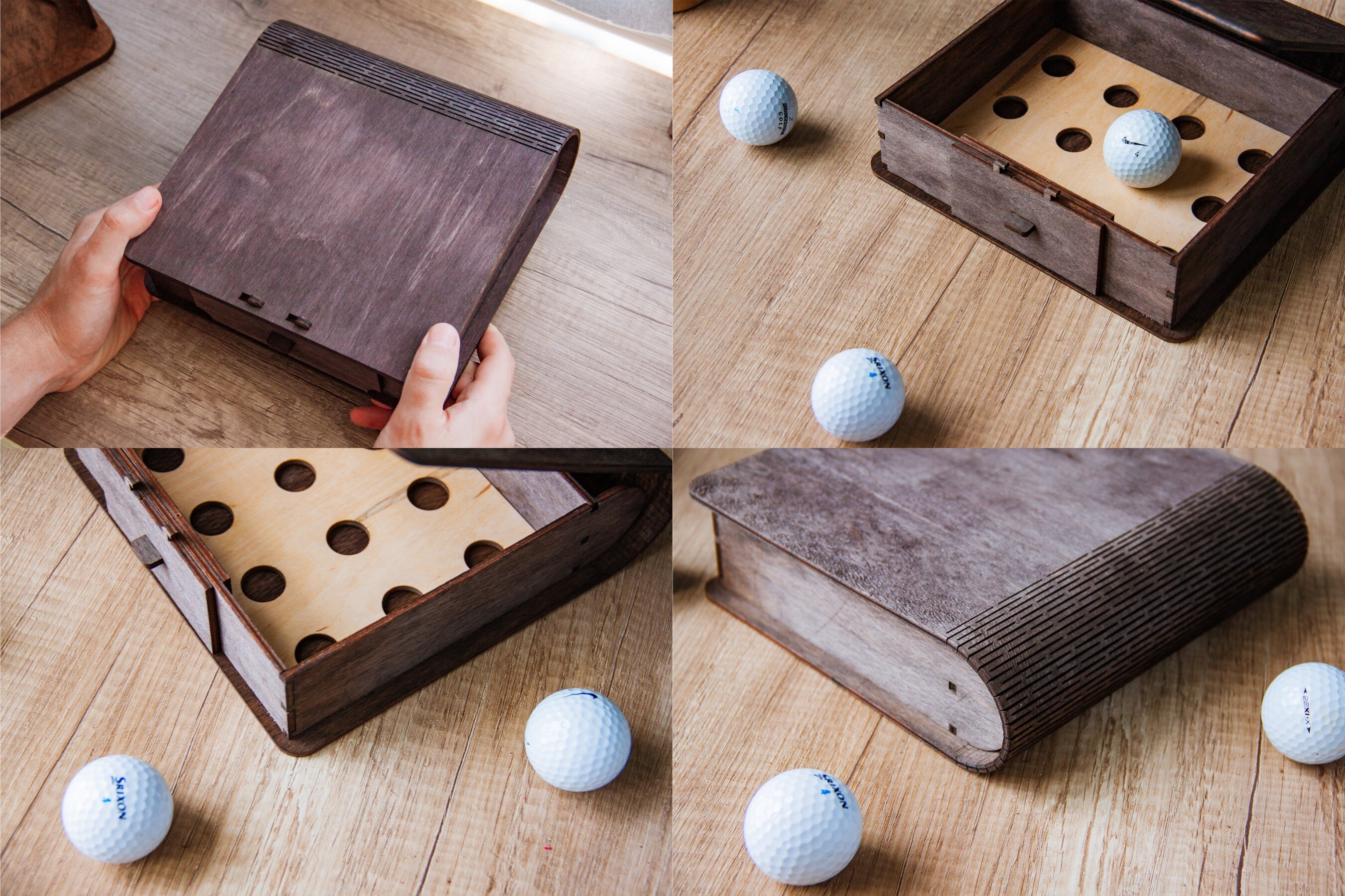 Golf Ball Boxpersonalized Golf Ball Boxwood Golf Ball - Etsy
