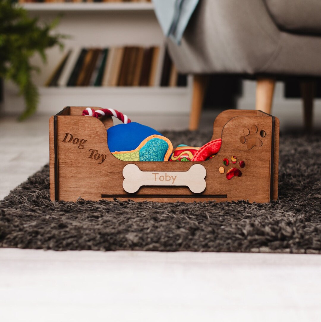 Custom Wood Toy Box, Pet Toy Storage, Dog Toy Organization, Custom Dog ...