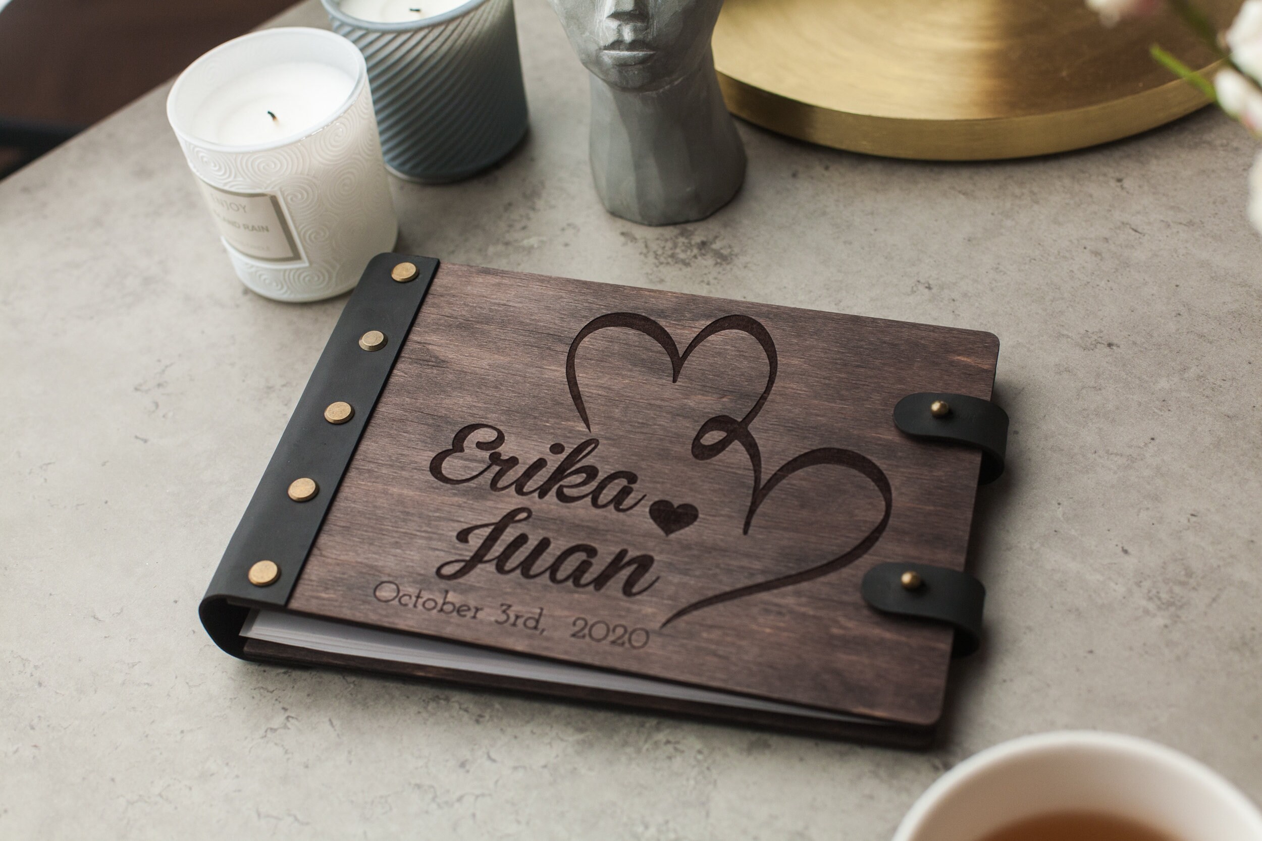 Wooden Wedding Photo Album Wooden Photo Album Personalized - Etsy