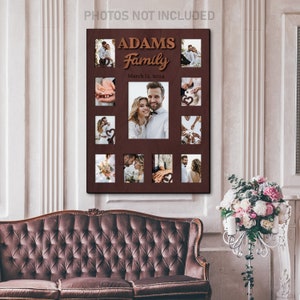 Custom Wedding Photo Frame, Wedding Photo Collage, Engraved Wedding ...