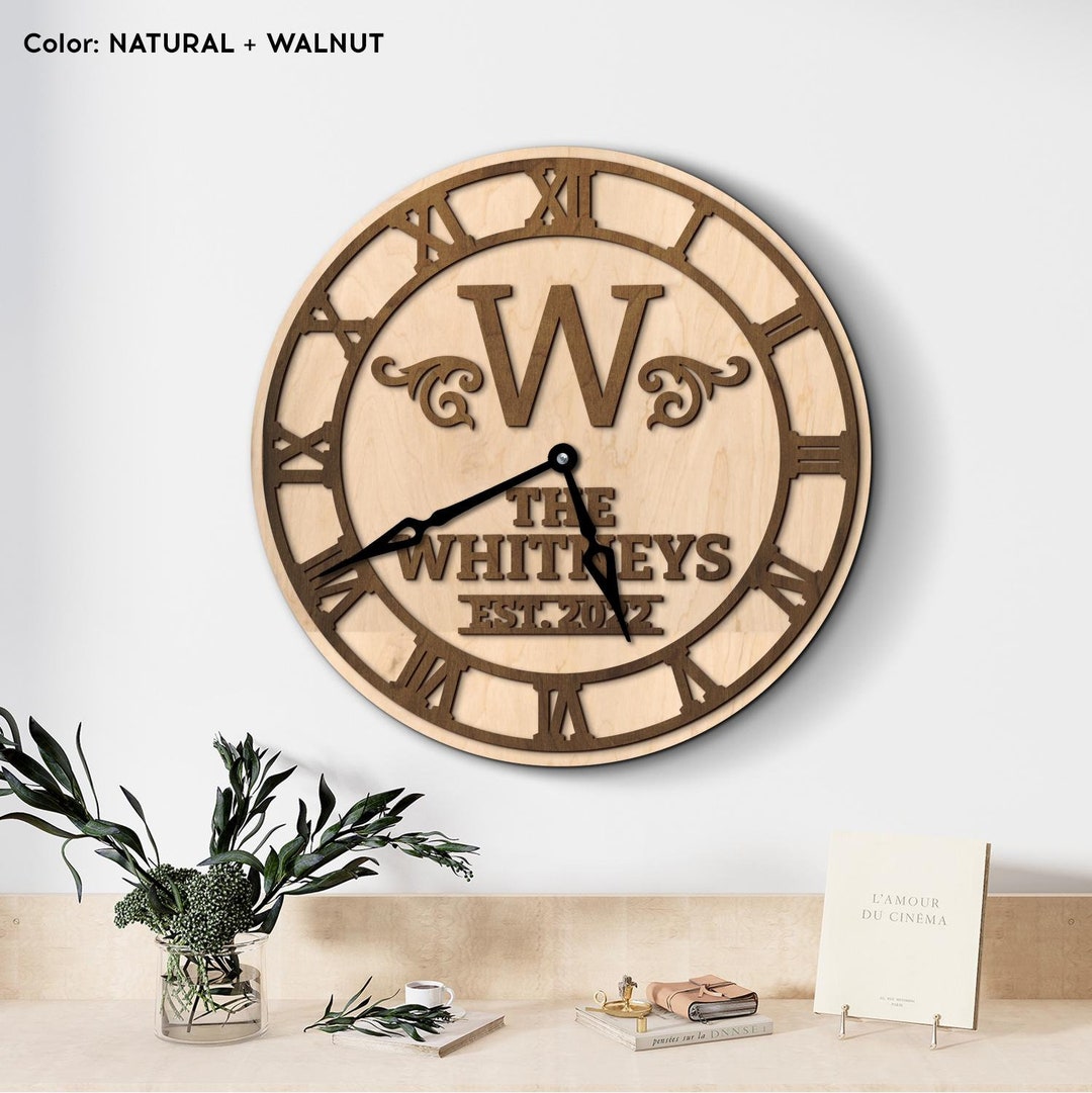 Personalized Wedding Clocks,anniversary Wooden Clock,clock Anniversary ...
