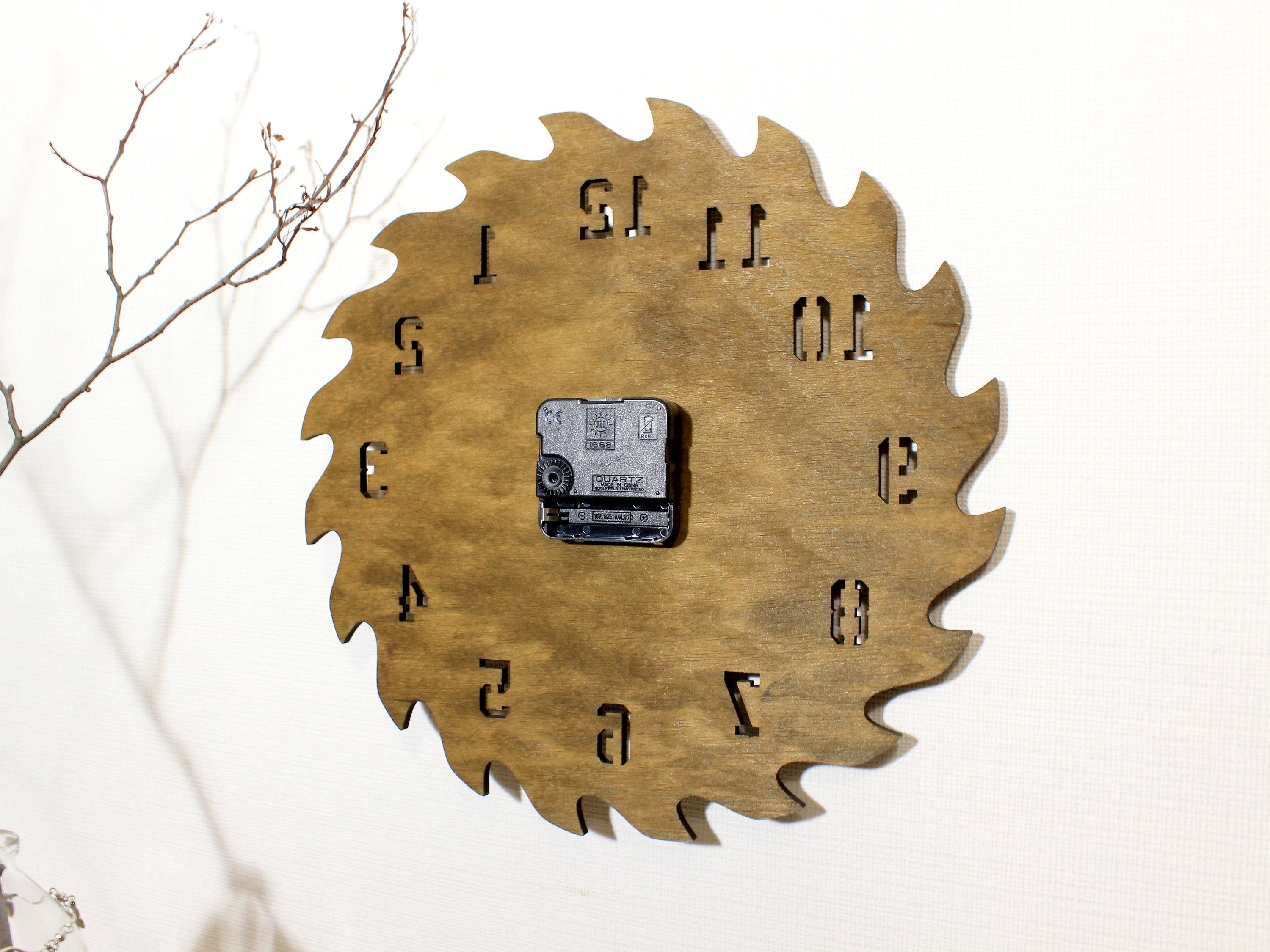Circular Saw Blade Clockwooden Modern Wall Clocksawblade - Etsy