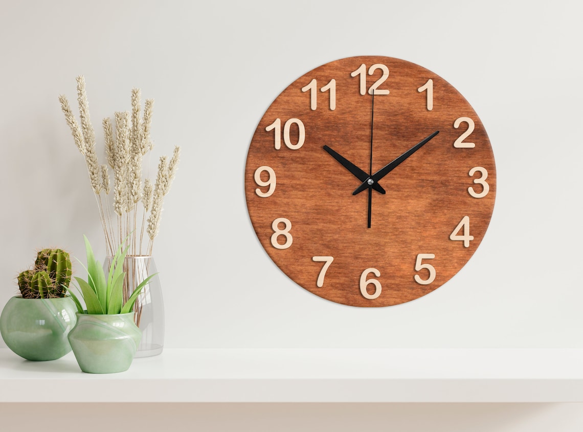 Number Wall Clockclassic Wall Clockminimalist Wall | Etsy