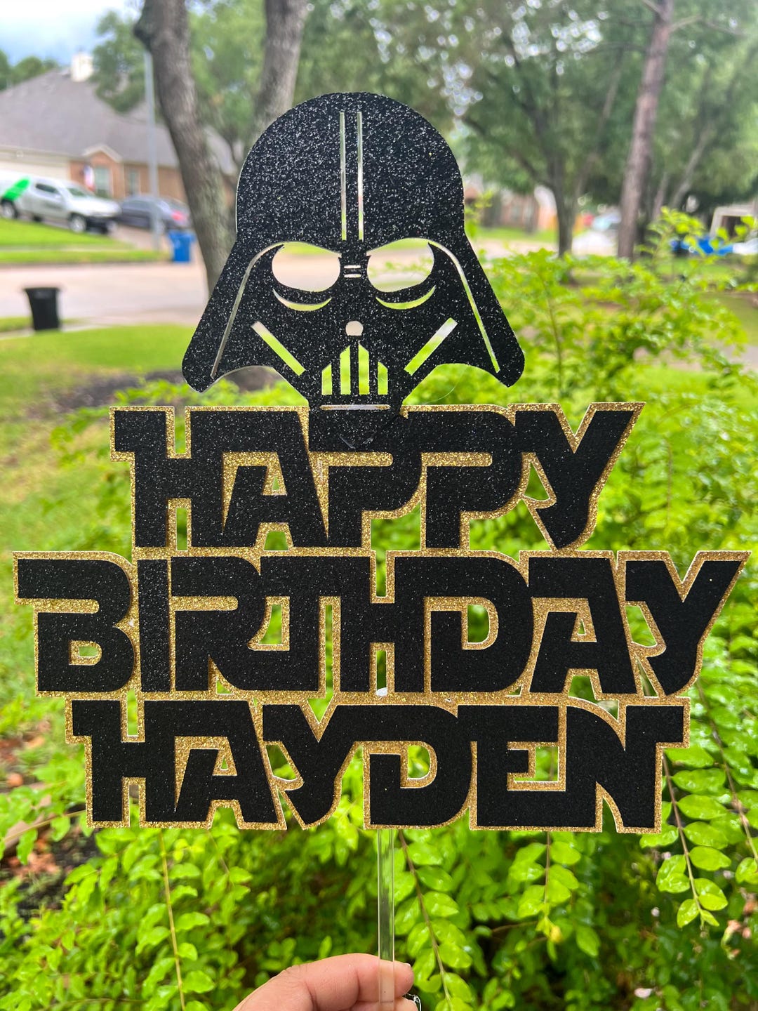 Star Wars Darth Vader Themed Custom Glitter Photo Prop - Etsy